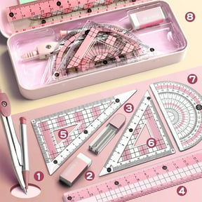 Mr. Pen Geometry Set, 13 pcs with compasses, triangles, ruler ...