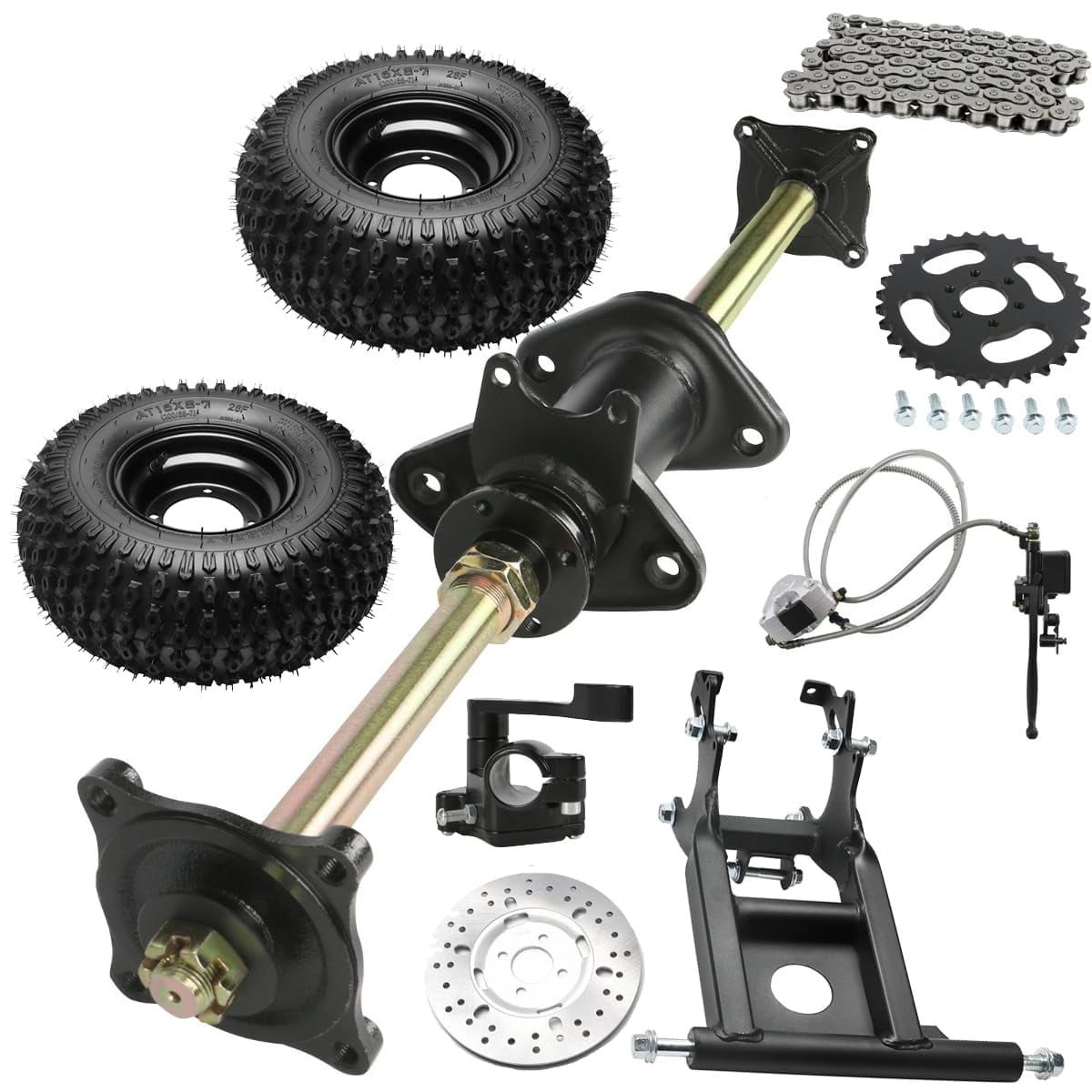 Complete Go Kart Assembly Kit, 4 Wheel Drive Kit, 30" Rear Axle, 48V ...
