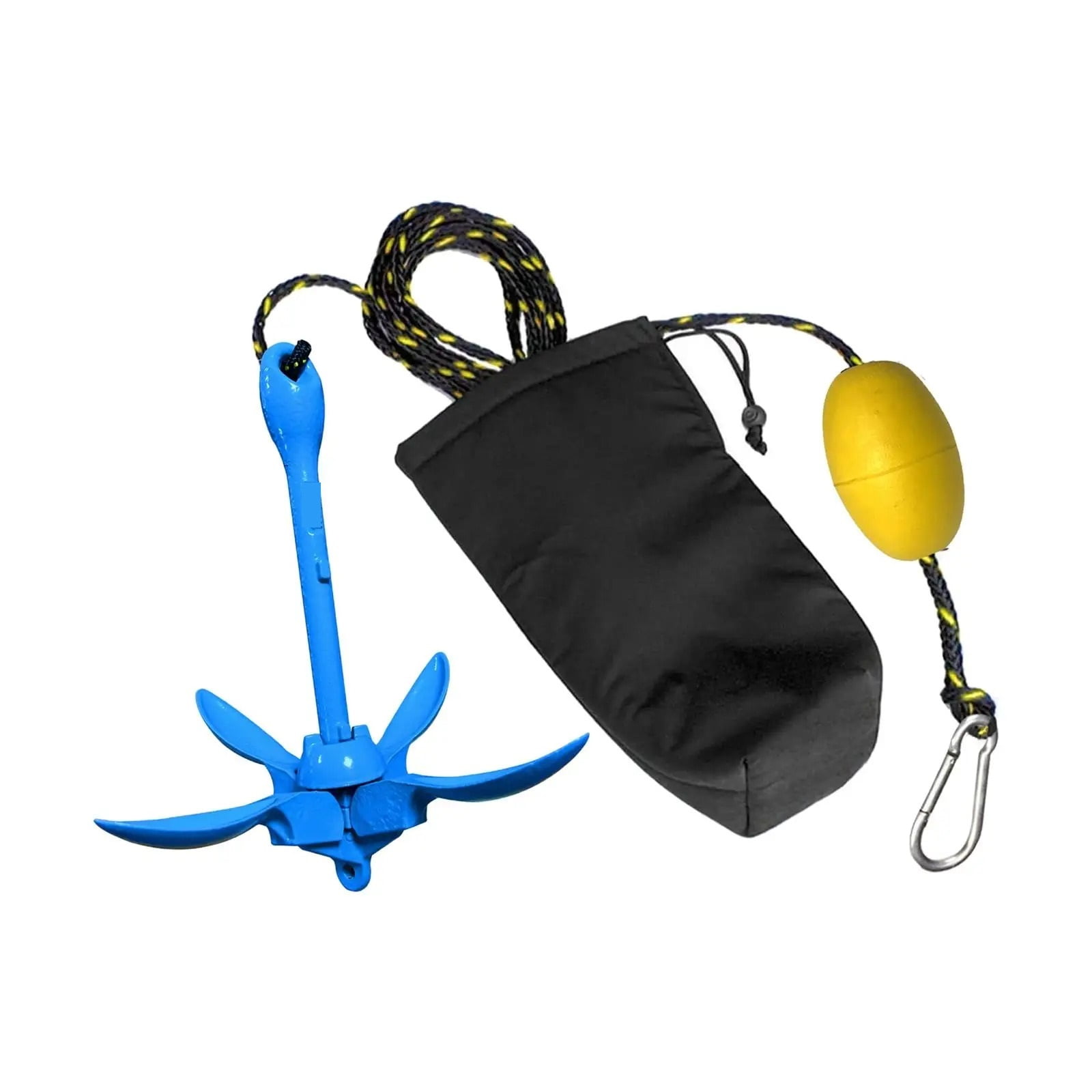 Complete Grapnel Anchor Kit 3.3lb Small Watercraft Anchor Buoy Kit Blue ...