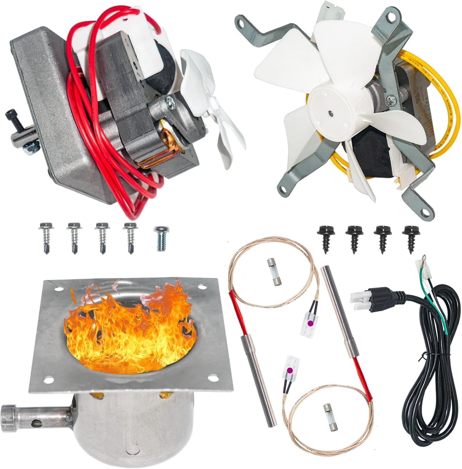 Complete Grill Upgrade Kit - 2.0 Auger Motor, Induction Fan, Fire Burn ...
