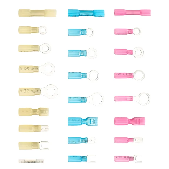 Complete Heat Shrink Terminal Kit, 320PCS Waterproof Butt Ring Fork ...