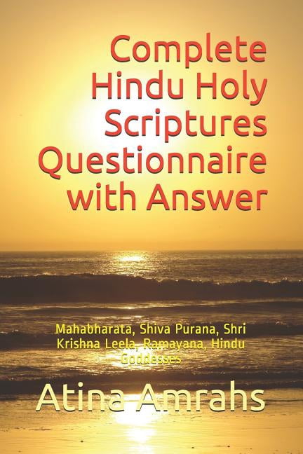 Complete Hindu Holy Scriptures Questionnaire with Answer: Mahabharata ...