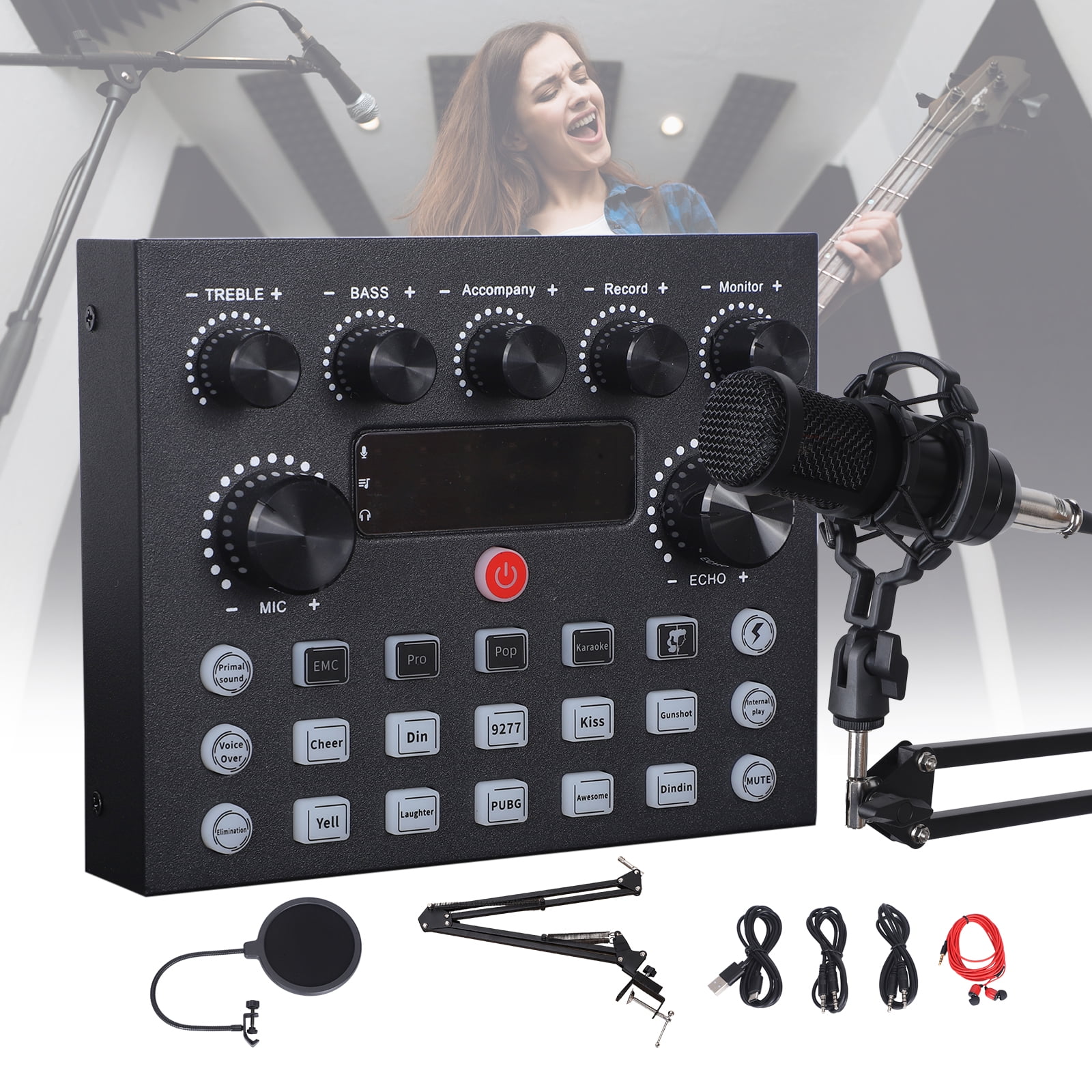 Complete Home Studio Recording Kit Mixer Condenser Microphone for Music ...