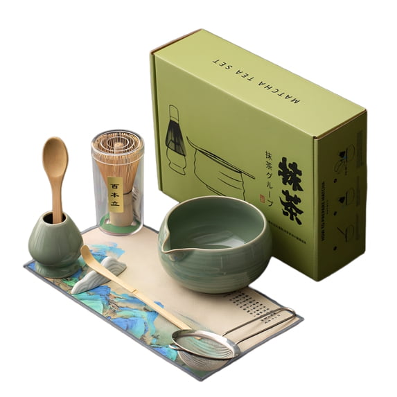 Complete Japanese Matcha Tea Set – 8-Piece Ceramic Kit with Spout Bowl ...