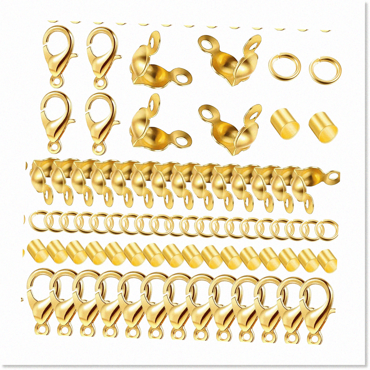 Complete Jewelry Making Set: 1200 Pcs with Lobster Claw Clasp, Bead ...