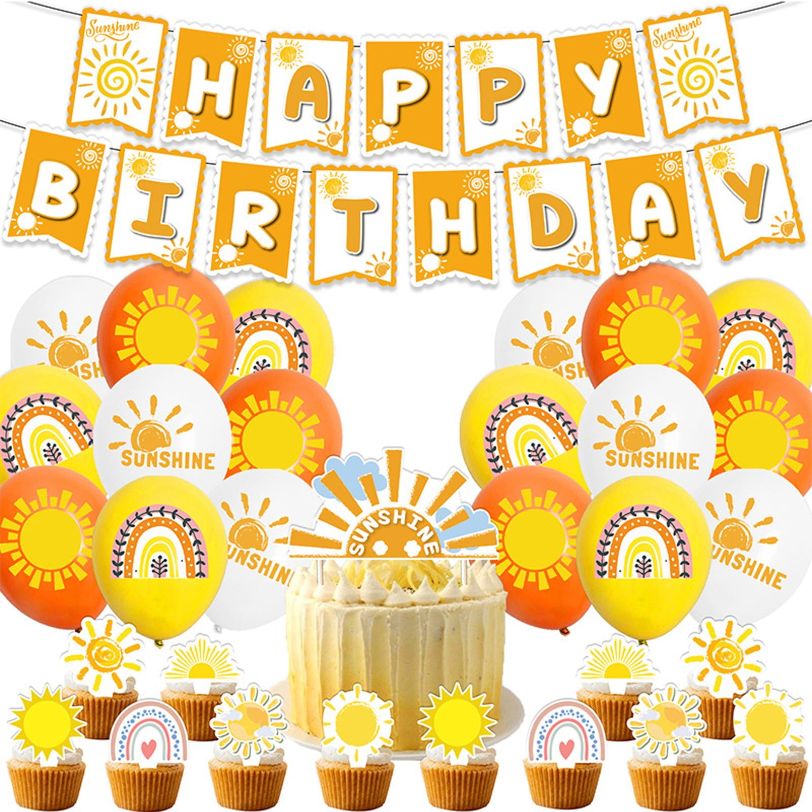 Complete Kids Birthday Party Decorations Set with Happy Birthday Banner ...