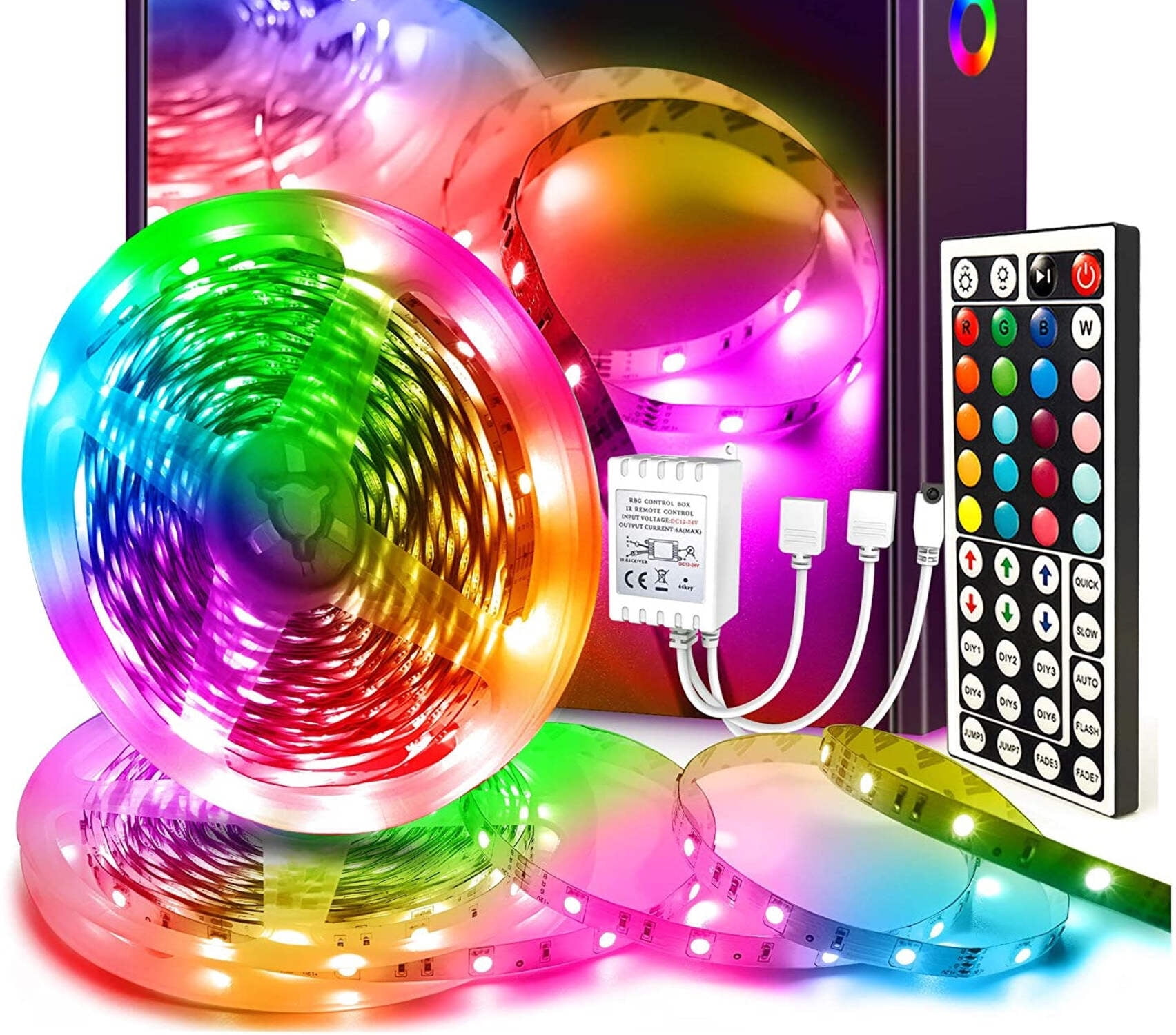 Complete Kit 300 LED 32ft Strip Lights with Remote - Walmart.com