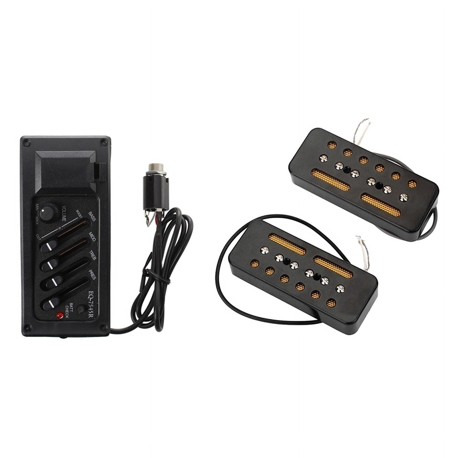 Complete Kit EQ Pre-Amp Plus Pickup for Acoustic Guitar with 1 Pair of ...