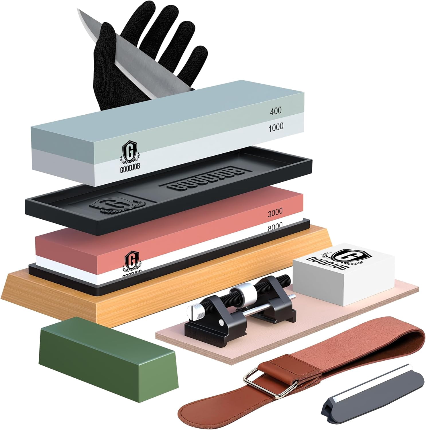 Complete Knife Sharpening Stone Kit - Premium Whetstone Knife Sharpener ...