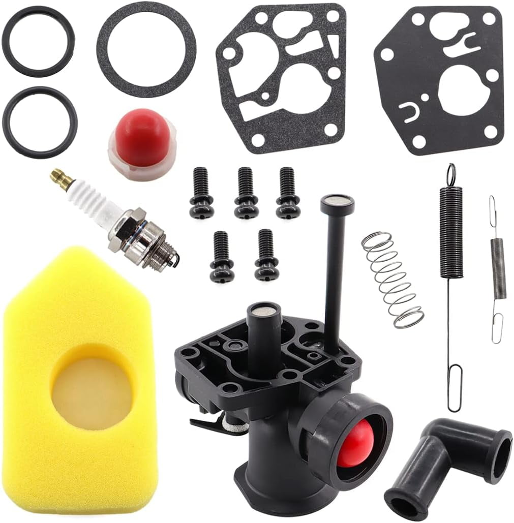 Complete Lawnmower Overhaul Kit, Precision-Crafted Carburetor Air Filter Kit For Briggs and ...