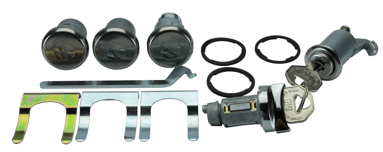 Complete Lock Set Ignition Door Trunk Glovebox For 1964 Chevy Chevelle ...
