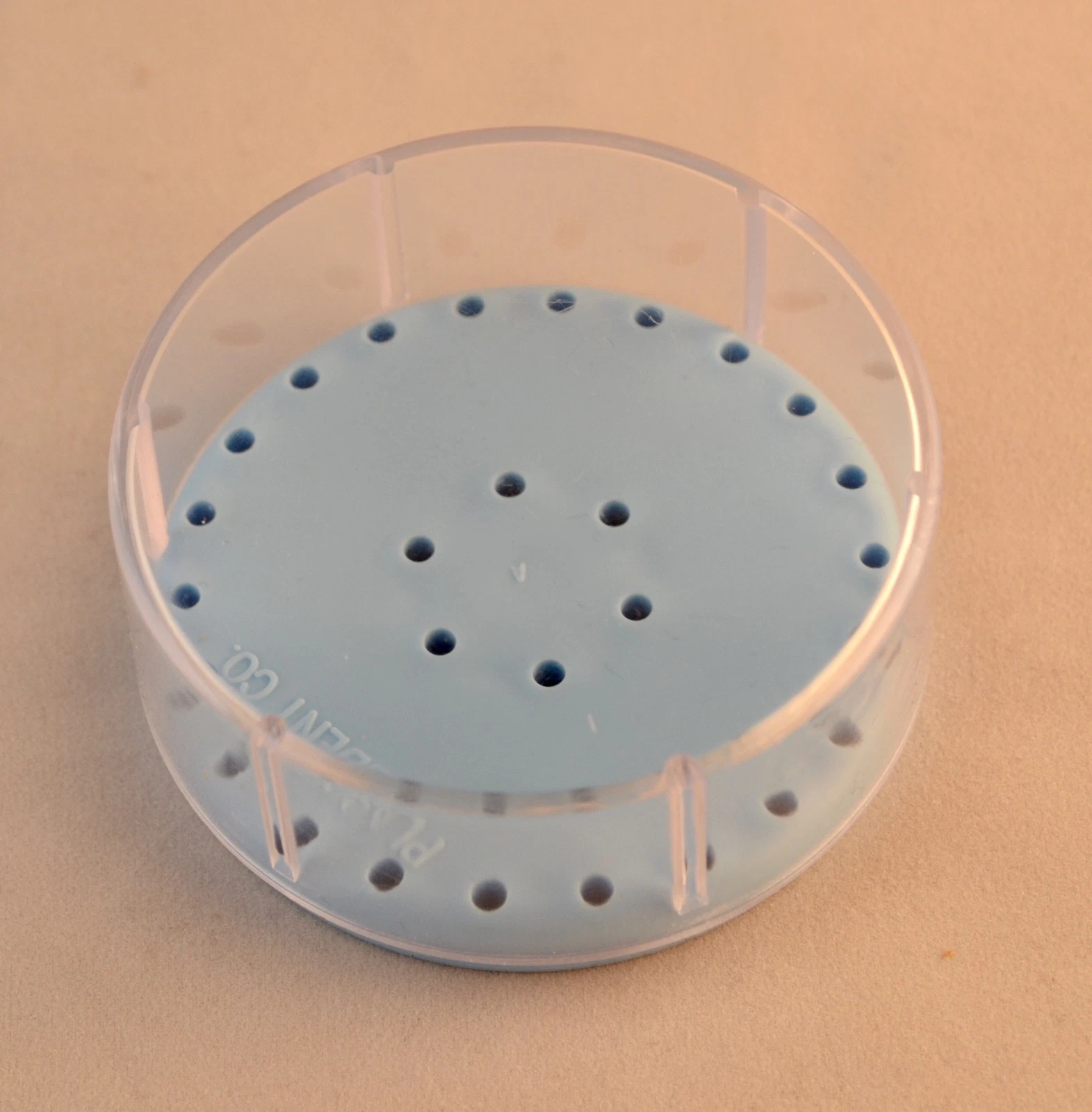 Complete Magnetic Round Dental Lab Bur Block Holder Station Holds 28 ...