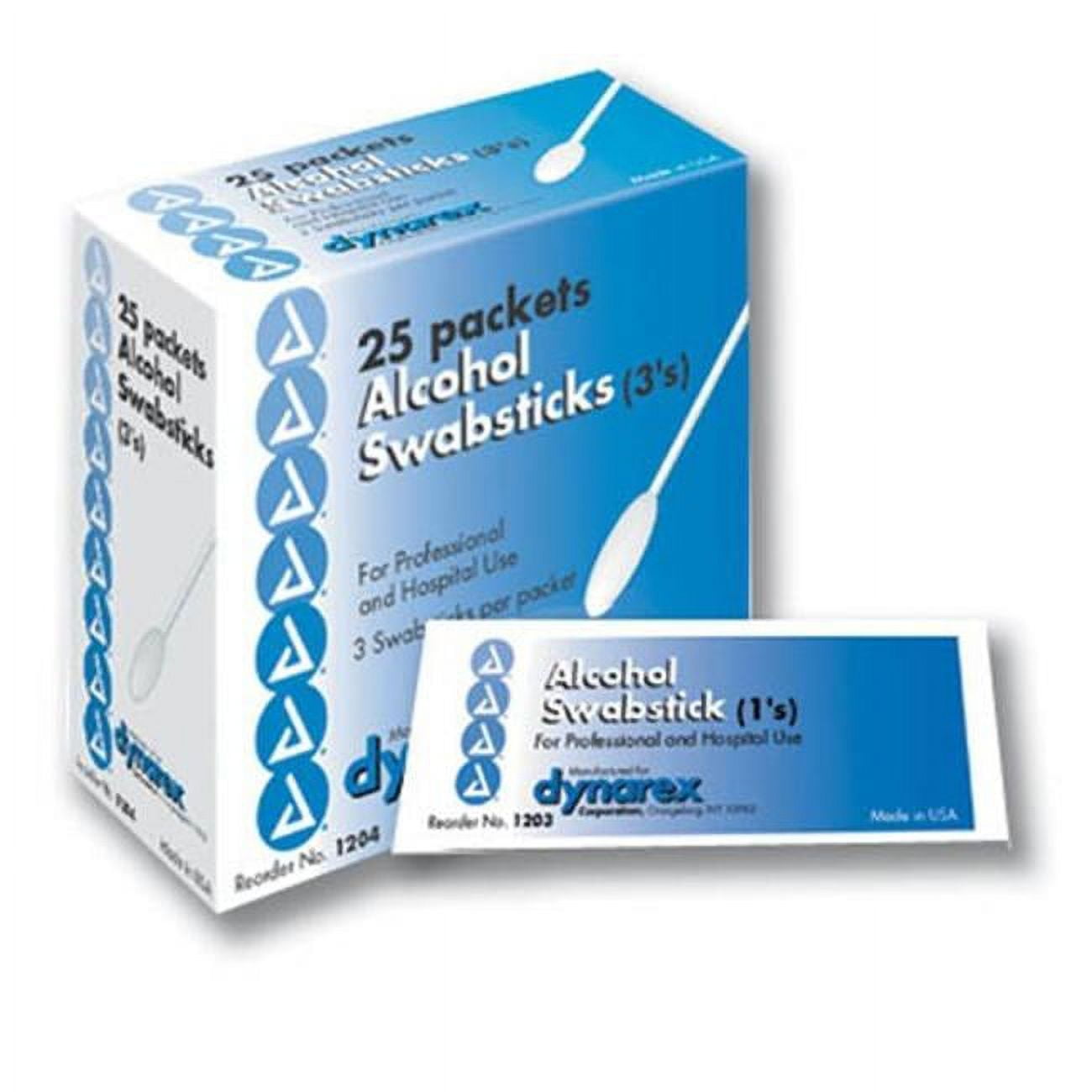 Complete Medical 3018 Alcohol Swabsticks - 25 Packs-3 - Walmart.com
