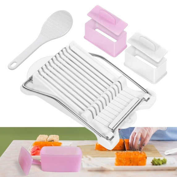 Complete Musubi Maker Kit 4 Pcs, Spam Sushi Press with Meat Slicer ...