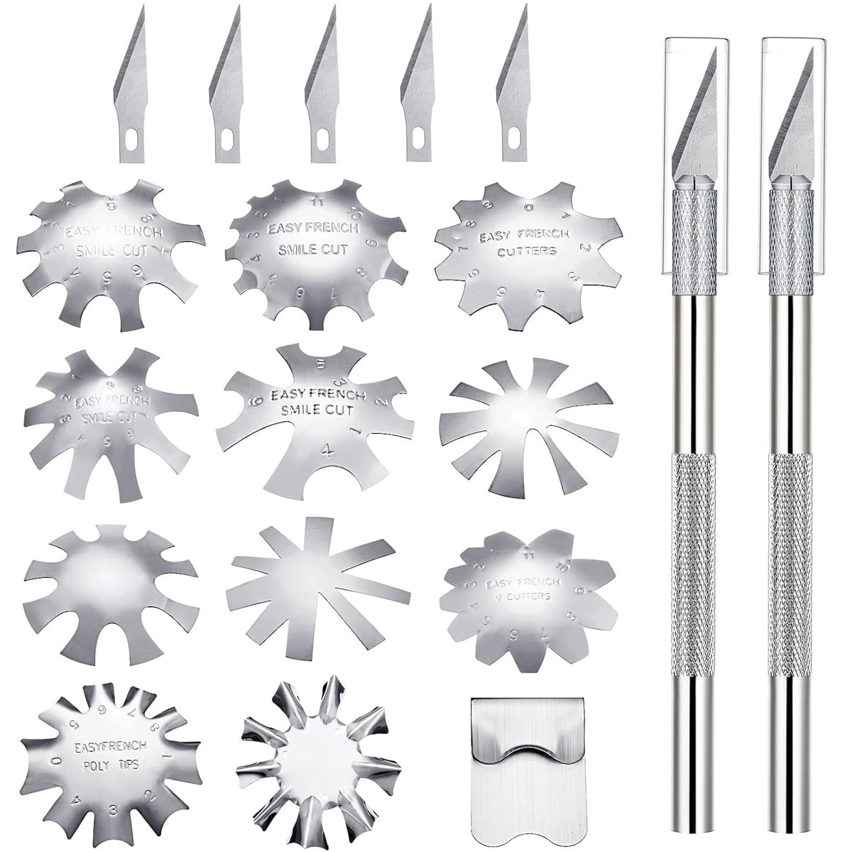 Complete Nail Art Kit, Stainless Steel French Tip Cutter For Seamless ...