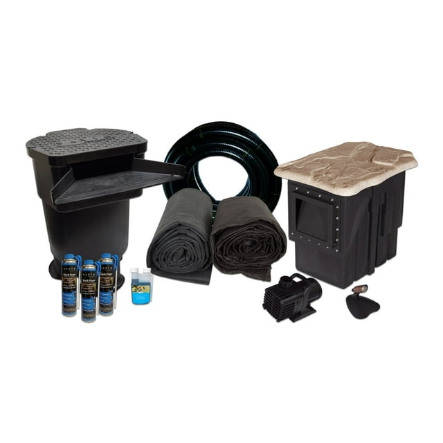 Complete PRO 5200 Water Garden and Pond Kit with 20 Foot x 20 Foot EPDM ...
