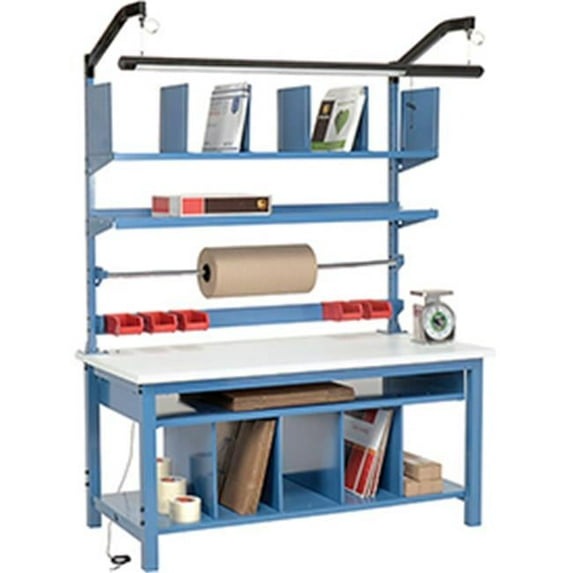 Complete Packaging Workbench ESD Square Edge - 72 x 30 in., White - Walmart.com