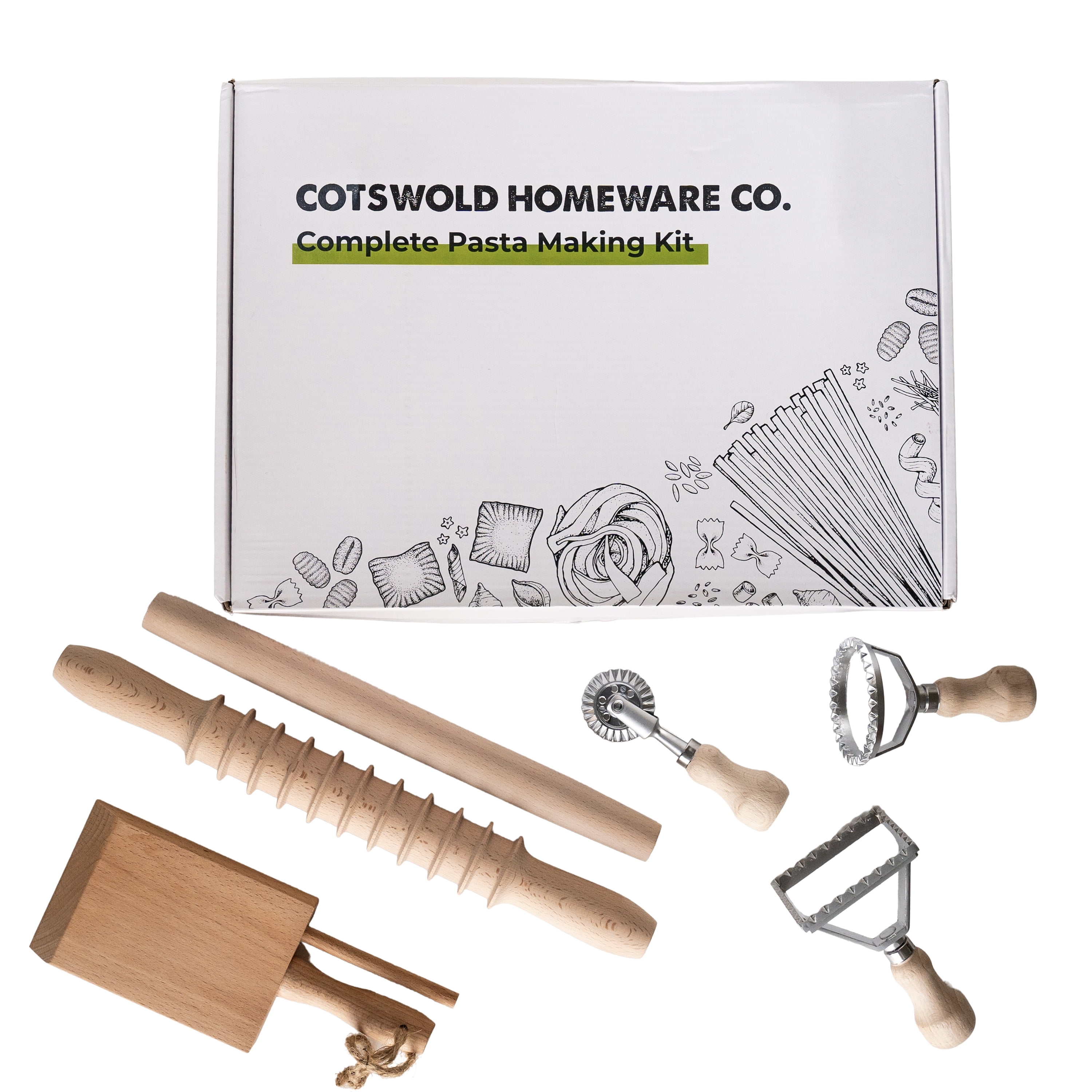Complete Pasta Making Tool Set Includes Two Ravioli Stamp Maker Cutter ...