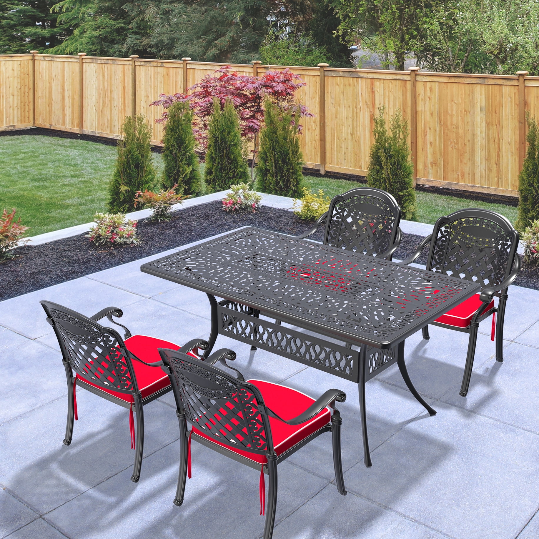 Complete Patio Set with Cushions+High Load Capacity”-“Large Outdoor ...
