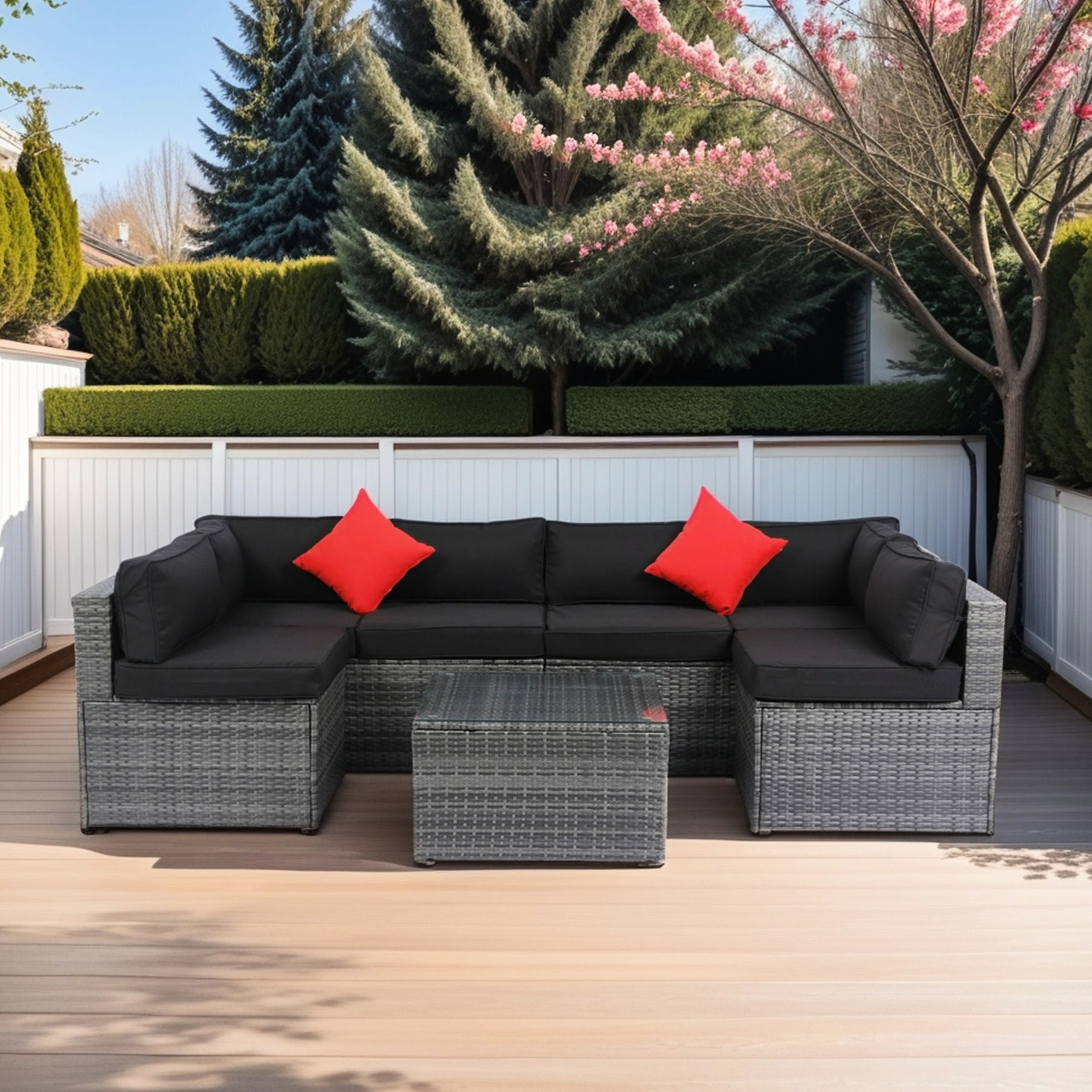 Complete Patio Set with Pillows - Comprehensive Outdoor Seating for ...