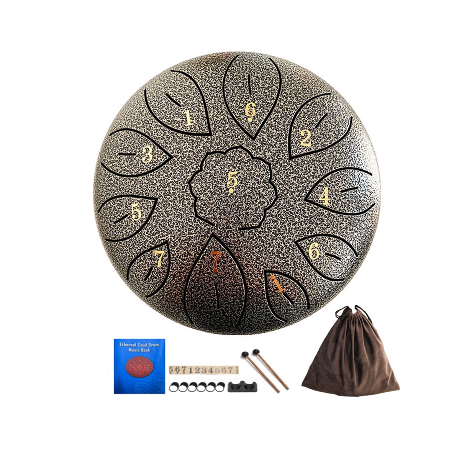 Complete Percussion Set Includes Carbon Steel Drum Two Mallets Carry ...