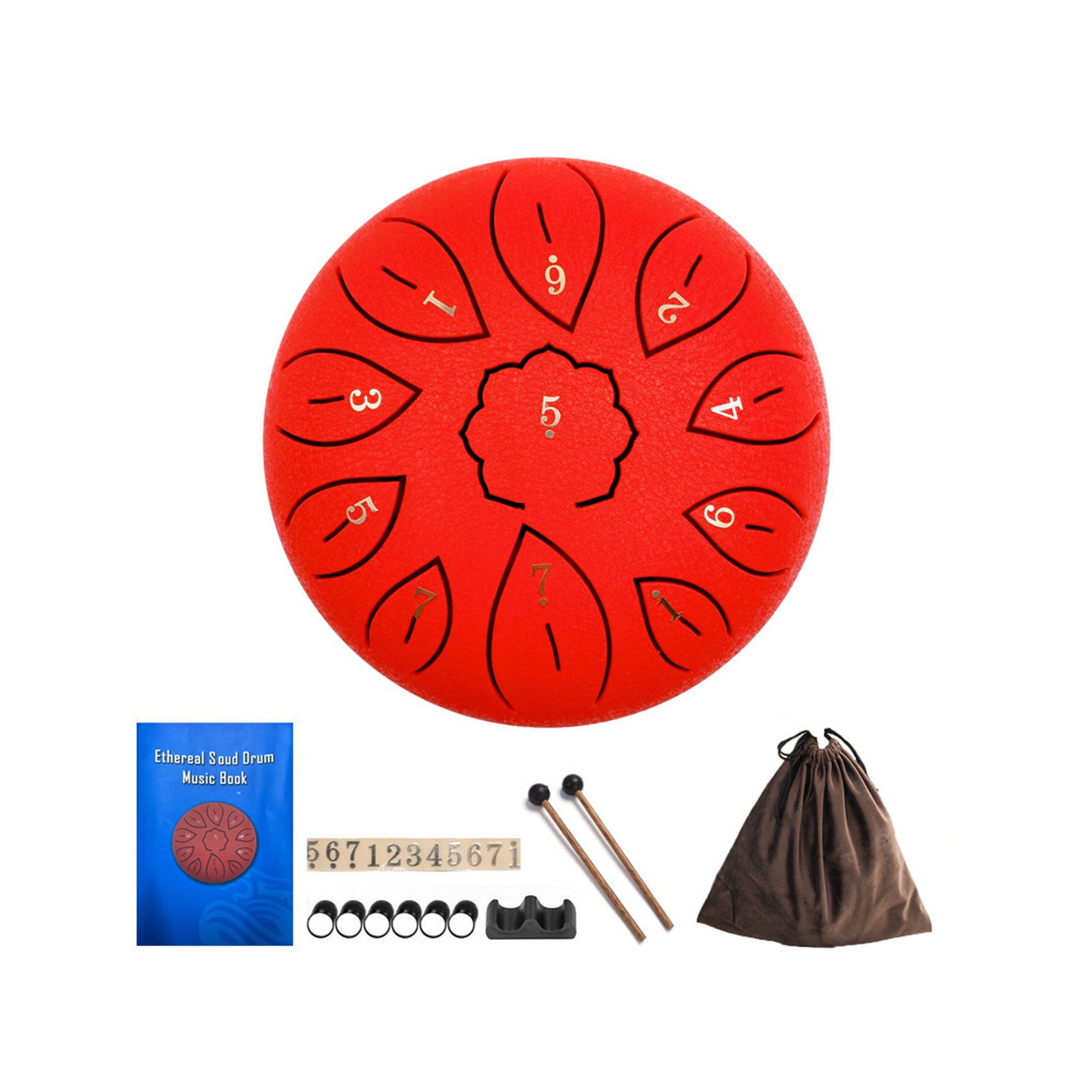 Complete Percussion Set Includes Carbon Steel Drum Two Mallets Carry ...