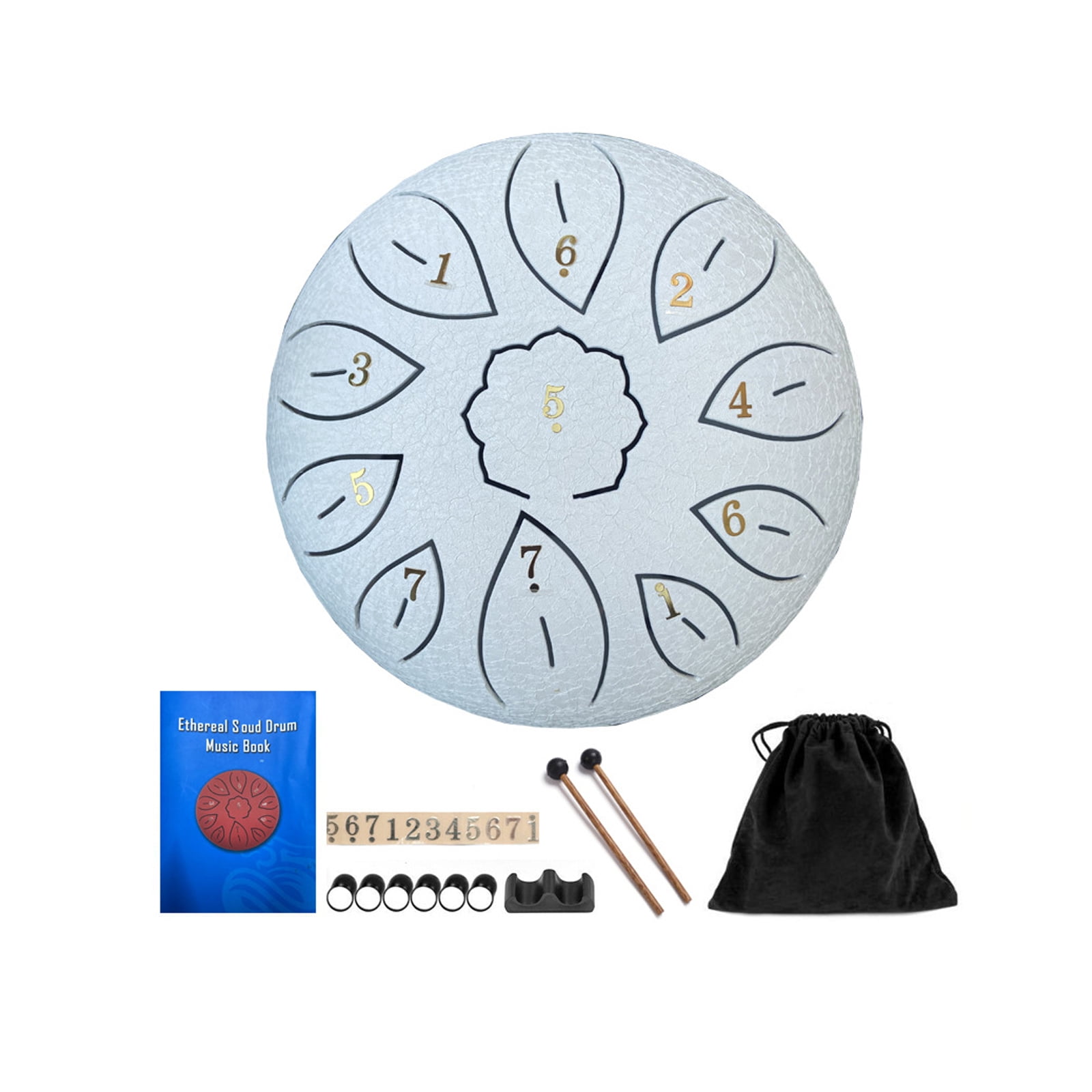 Complete Percussion Set Includes Carbon Steel Drum Two Mallets Carry ...