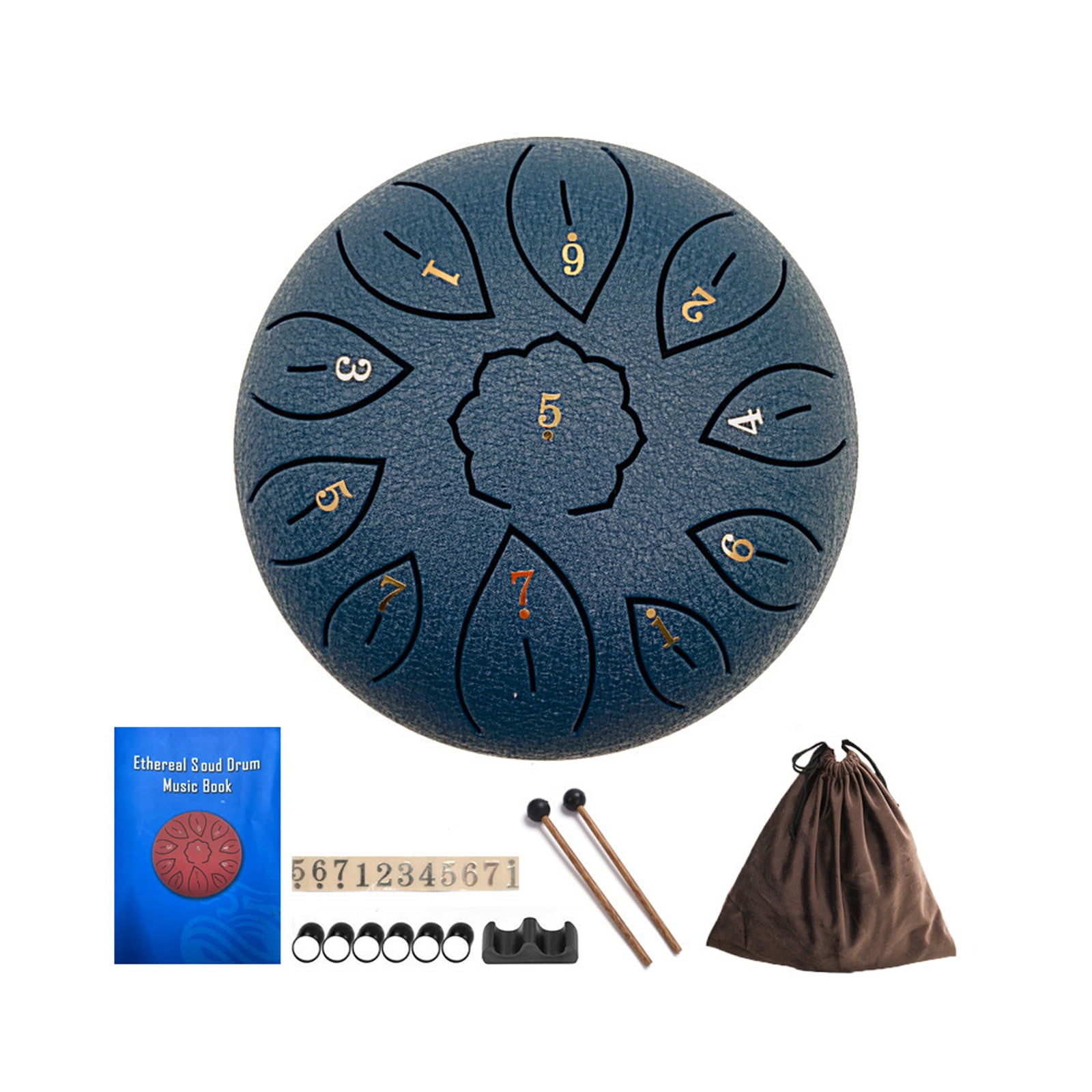 Complete Percussion Set Includes Carbon Steel Drum Two Mallets Carry ...