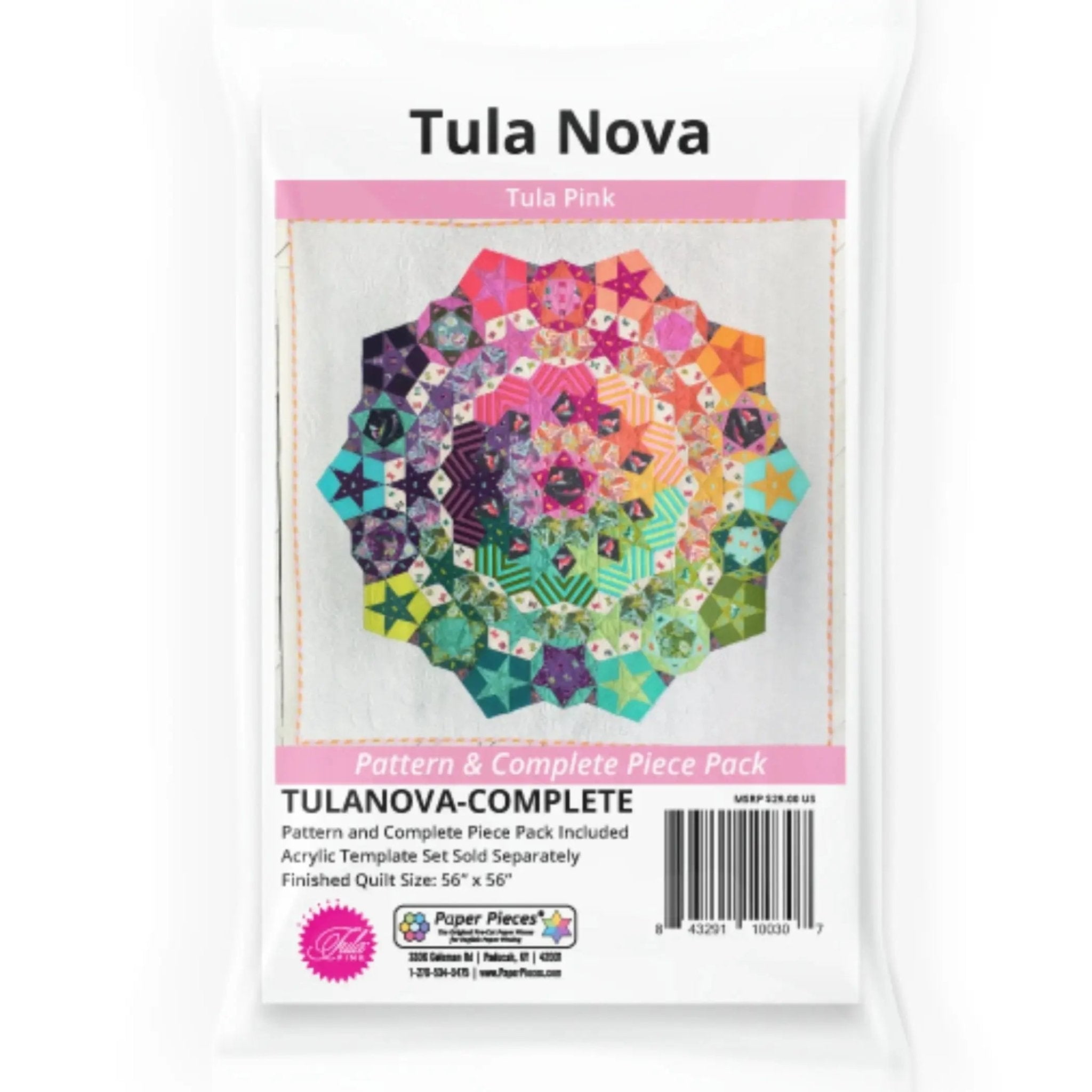Tula Nova Quilt Pattern and Paper Piece Pack Complete Set by Tula Pink ...