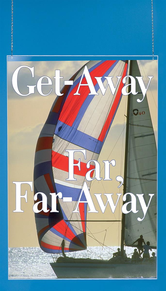 Complete Poster Hanging Kit For 24 x 36-Inch Signs, Double-sided ...