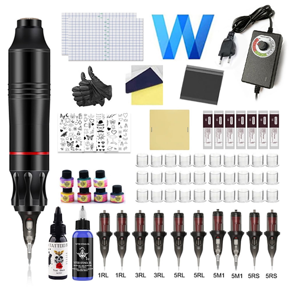 Complete Professional Rotary Tättoo Kit – Includes Tättoo Pen, Power ...