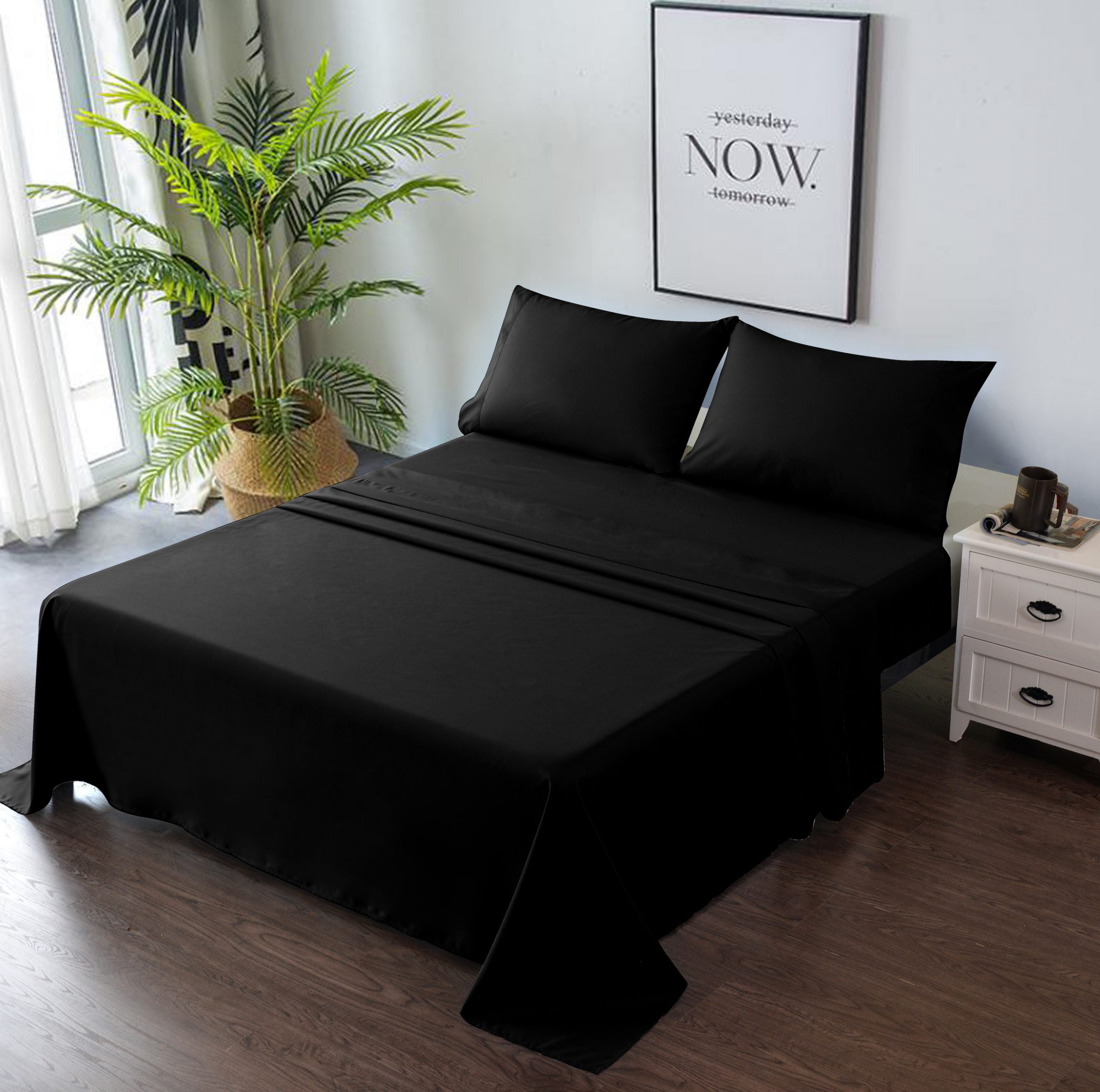 Complete Queen Sheet Set - Breathable and Soft - Flat Sheet, Fitted ...