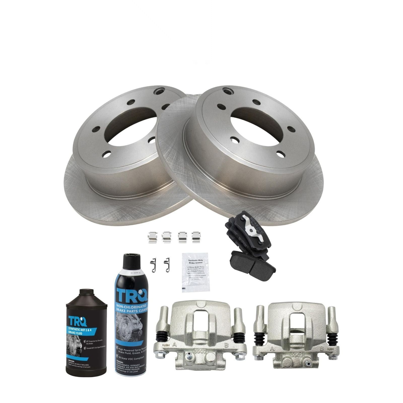 Complete Rear Disc Brake Kit for Select Vehicles - Semi-Metallic Pads ...