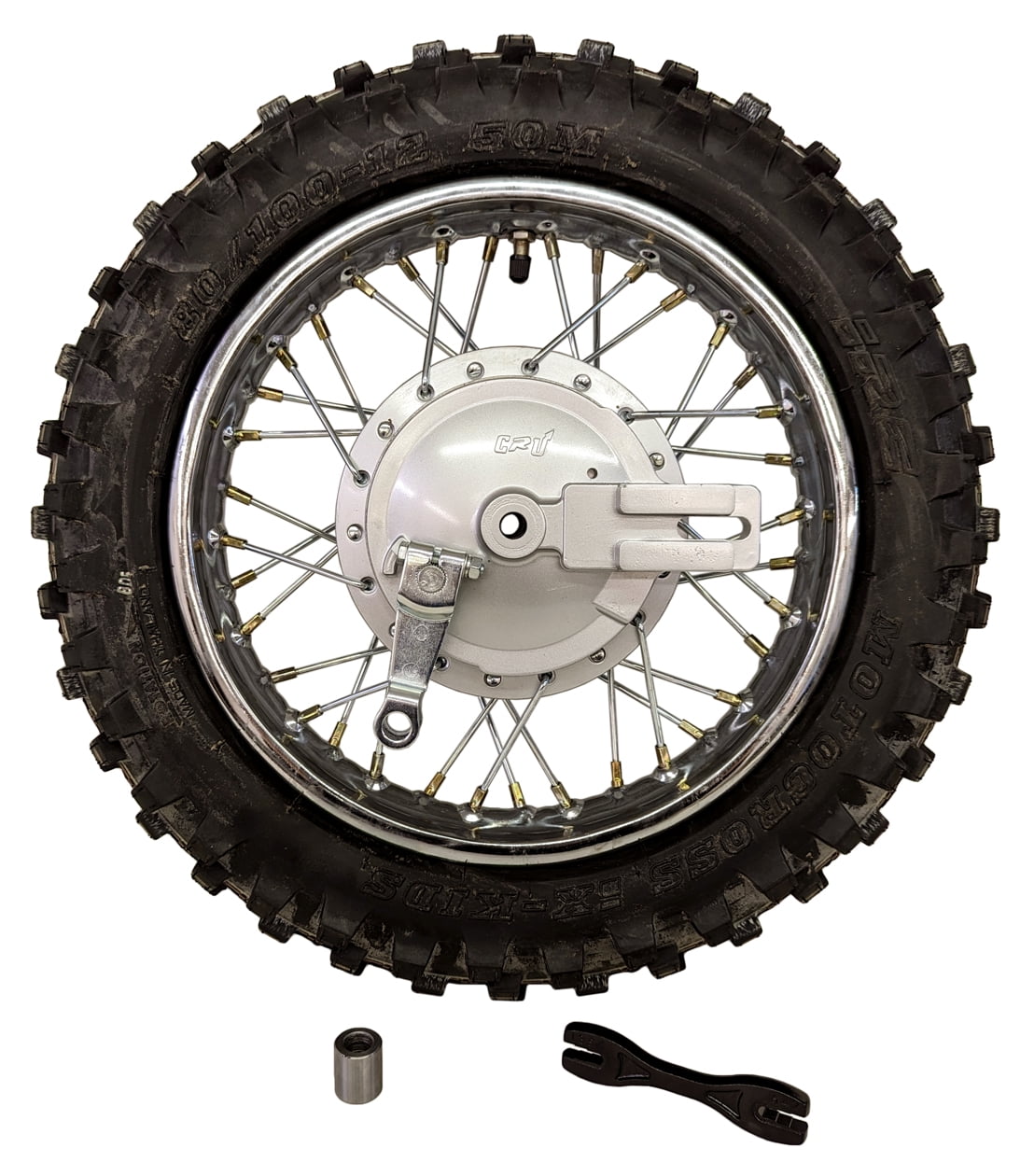 Complete Rear Rim Wheel Brake Sprocket Assembly with Tire for Yamaha PW ...