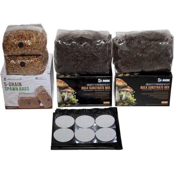 Complete Refill Kit for Large 66Q Monotub - Includes Grain Spawn & Bulk ...