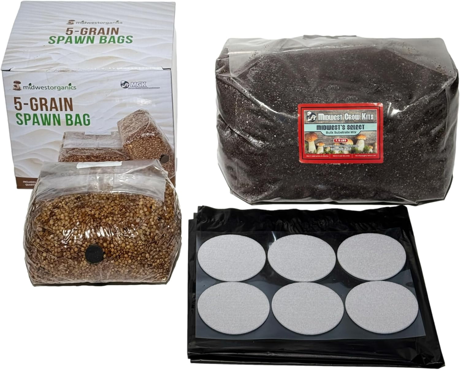 Complete Refill Kit for Medium 48Q Monotub - Includes Grain Spawn ...