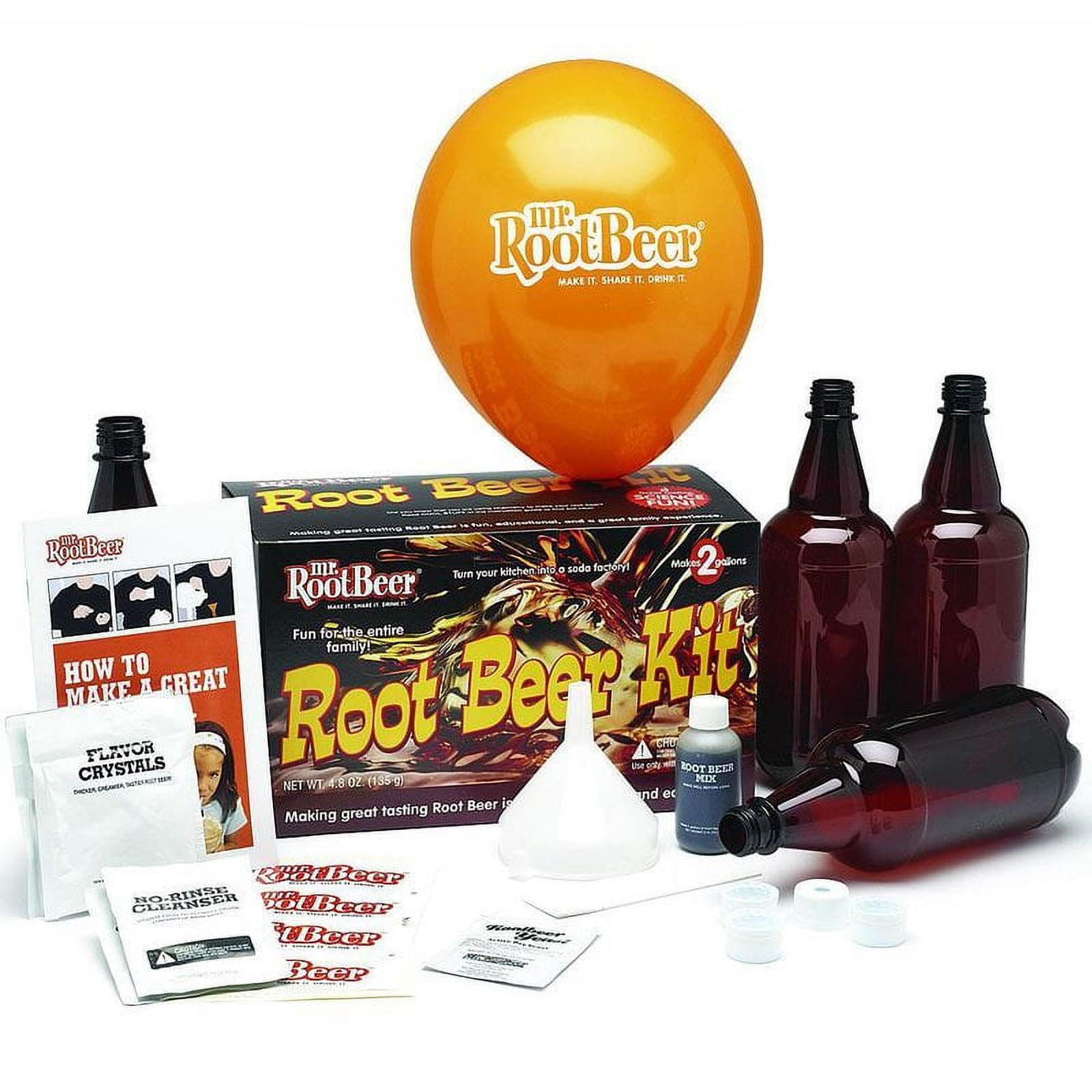 Complete Root Beer Brewing Kit - Makes 2 Gallons of Flavored Beverage ...