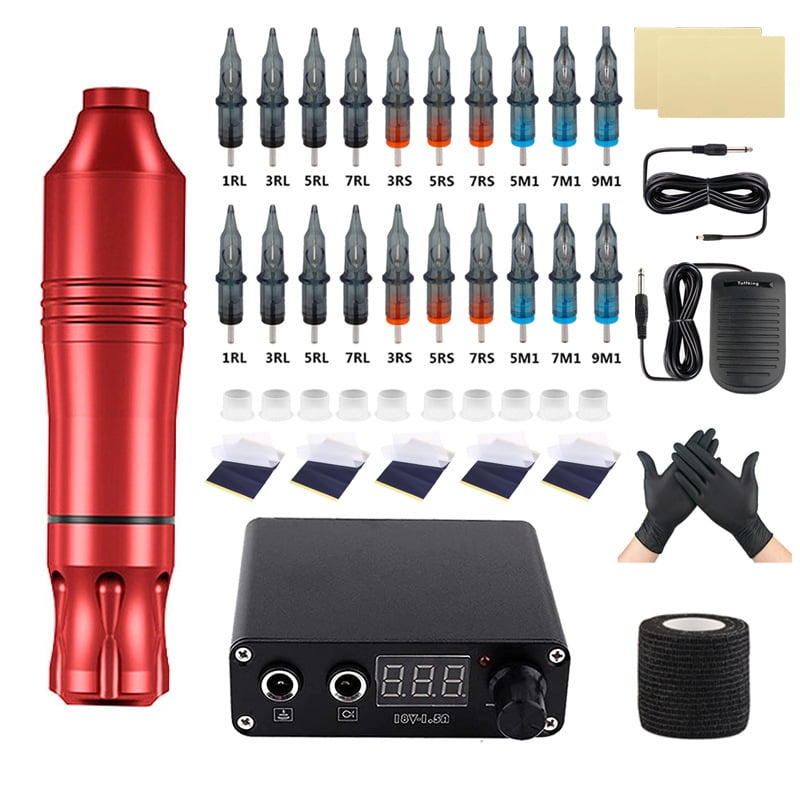Complete Rotary Tättoo Kit – Bigtrek Tättoo Machine with Adjustable ...