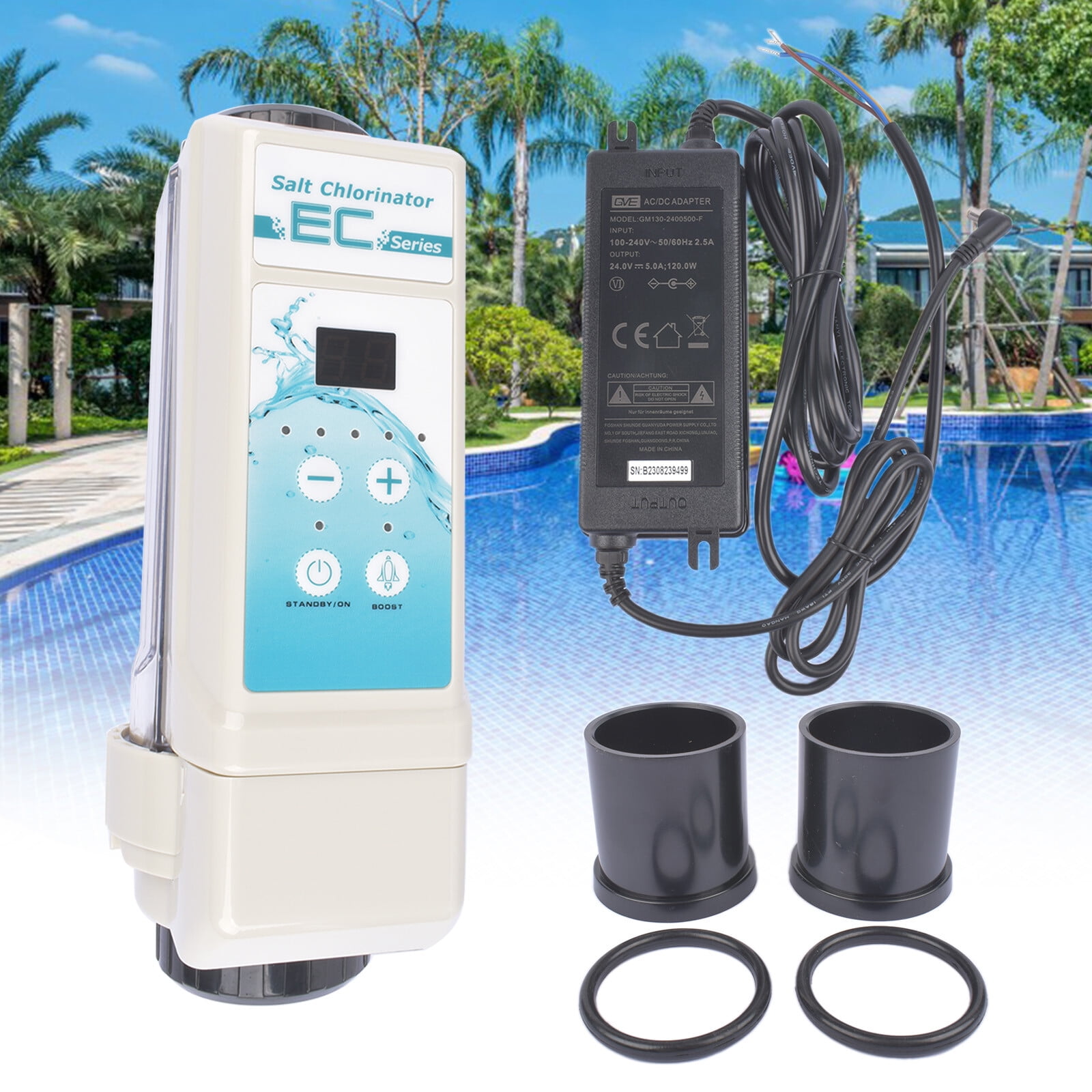 Complete Salt Water Pool Chlorine Generator System Fits 16000 Gallon ...