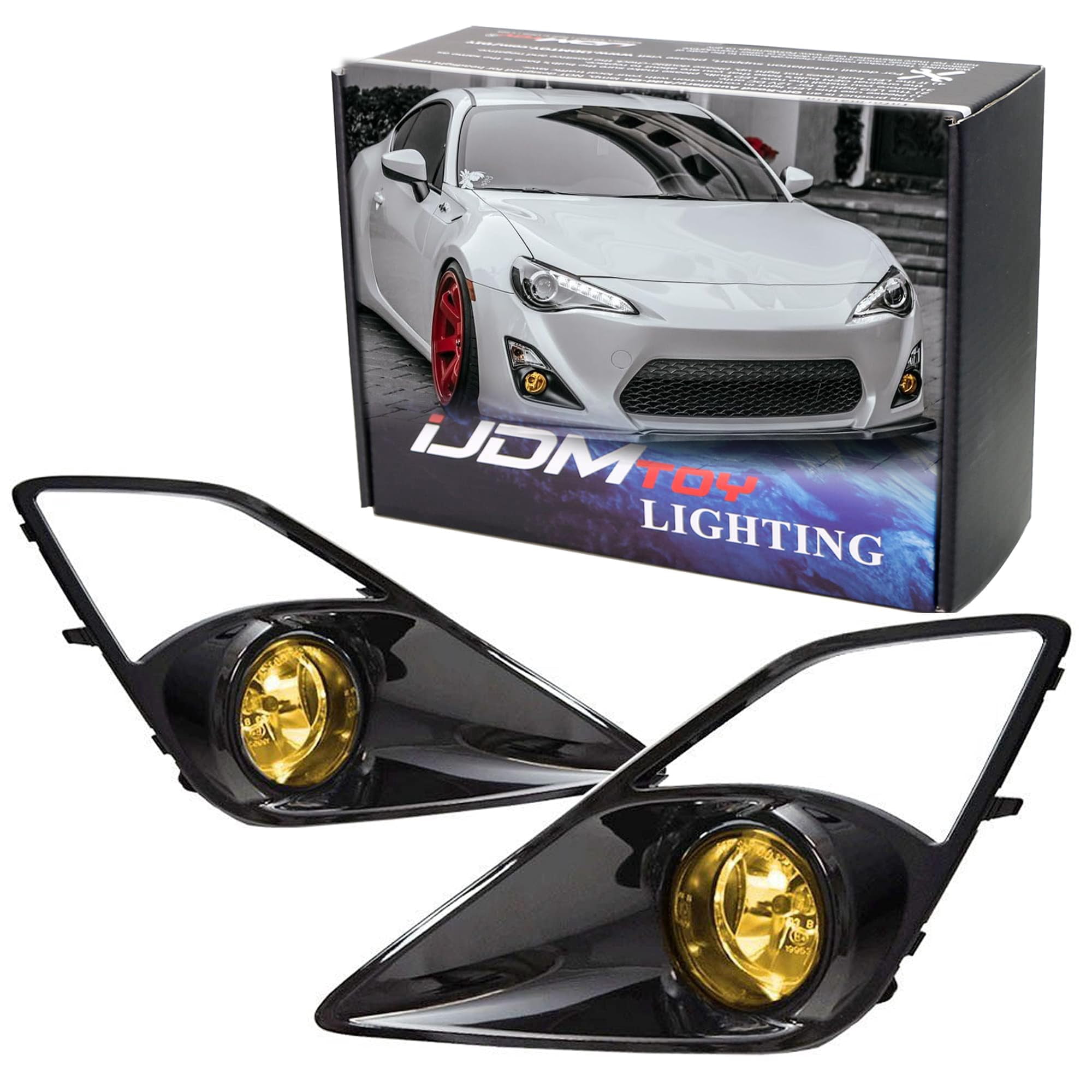 Complete Set JDM Style Yellow Lens Fog Light Kit w/Fog Lamps, Switch ...