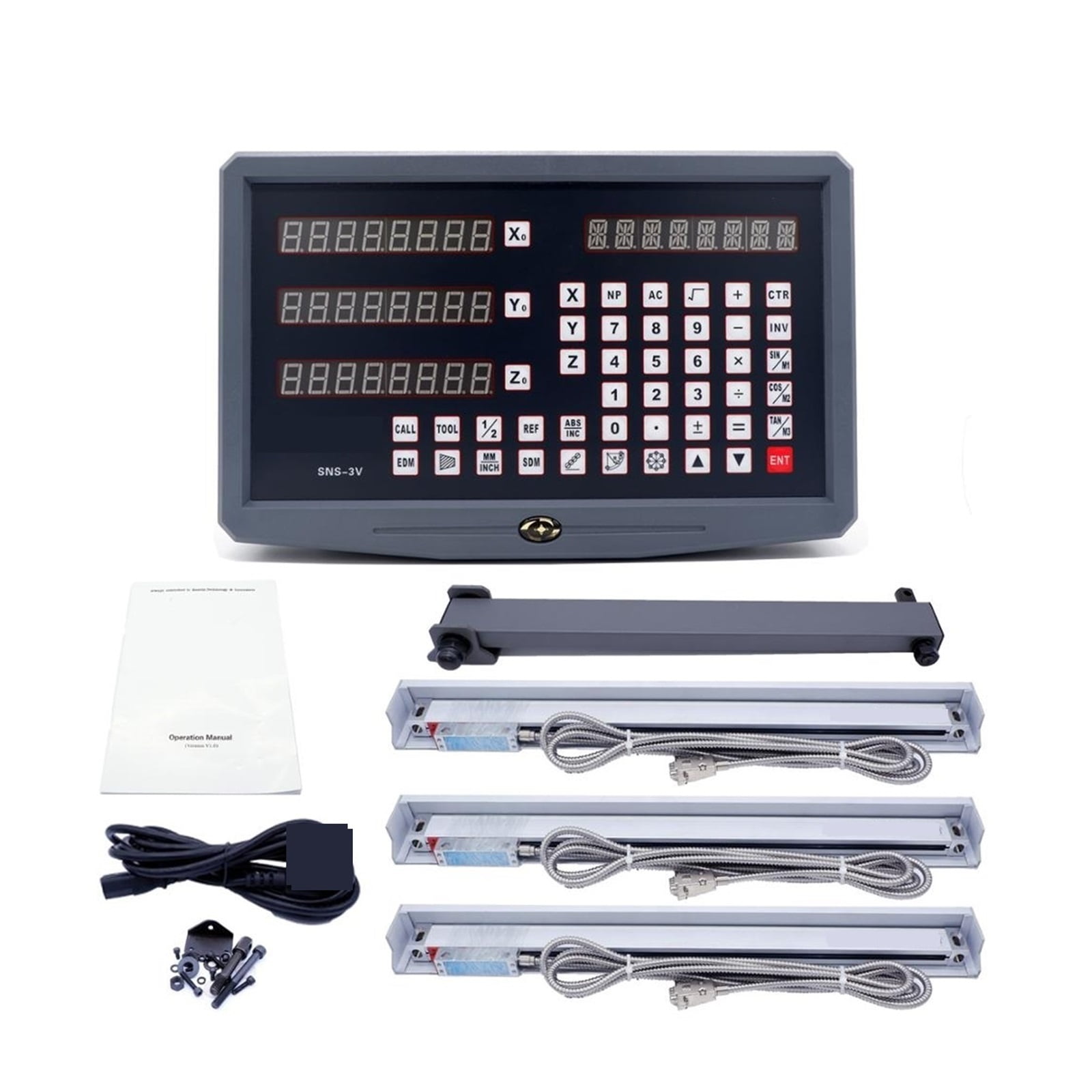 Complete Set Milling/ Lathe/ Drill Machine Dro Digital Readout With 3 ...