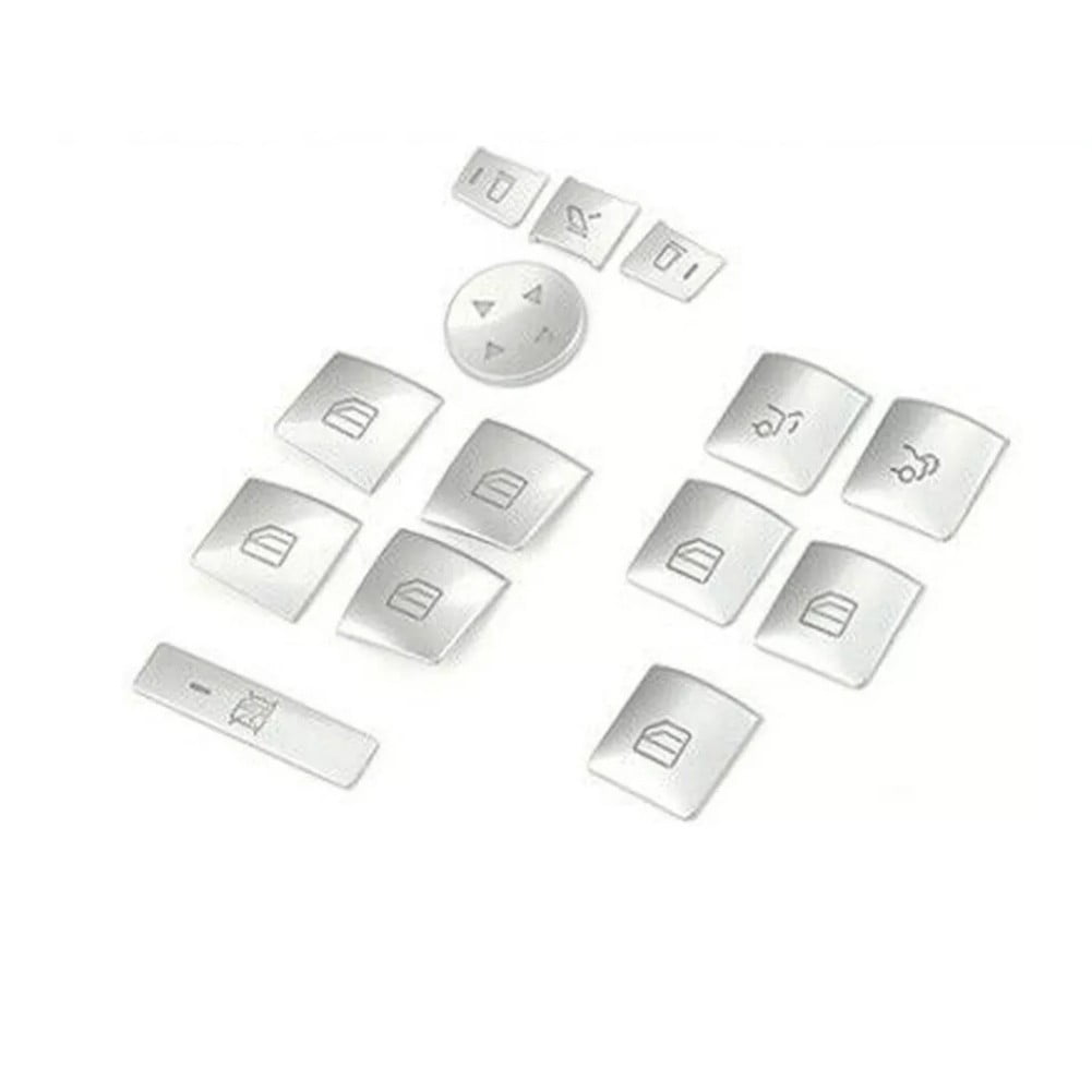 Complete Set Of Chrome Plated Window Switch Buttons Cover For Mercedes ...