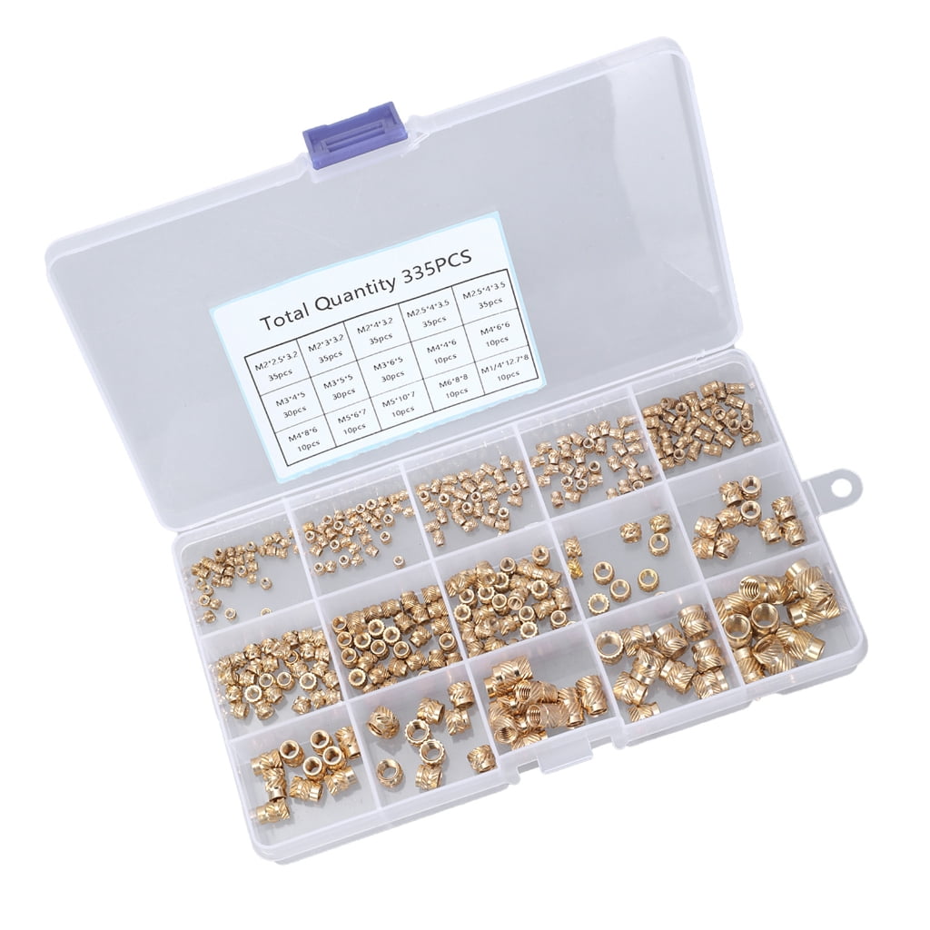 Complete Set of 335/360 Brass Threaded Inserts for Multipurpose Use In ...