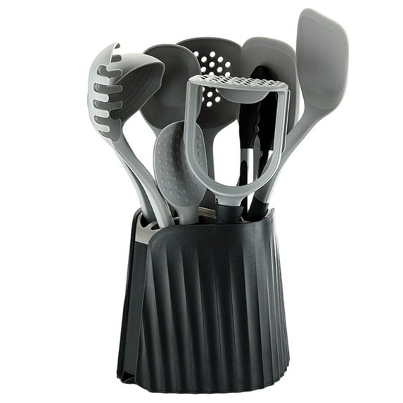 Complete Silicone Kitchen Utensil Set for Everyday Cooking with Storage ...