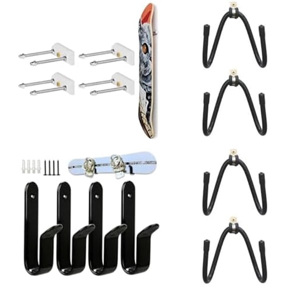 Complete Skateboard & Snowboard Wall Mount Display Kit - Flexible ...