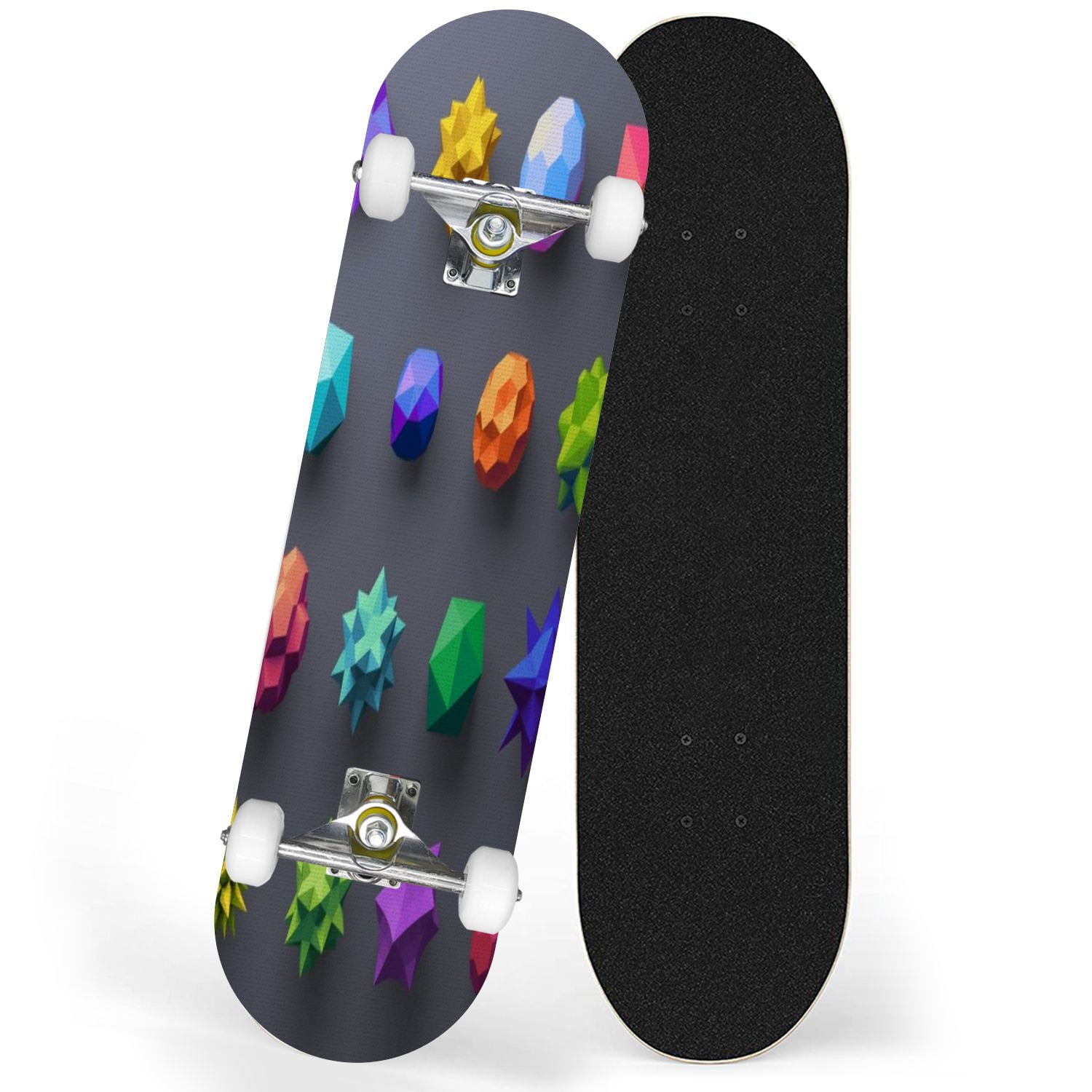 Complete Skateboards for Beginners,7 Layer Canadian Maple Double Kick ...