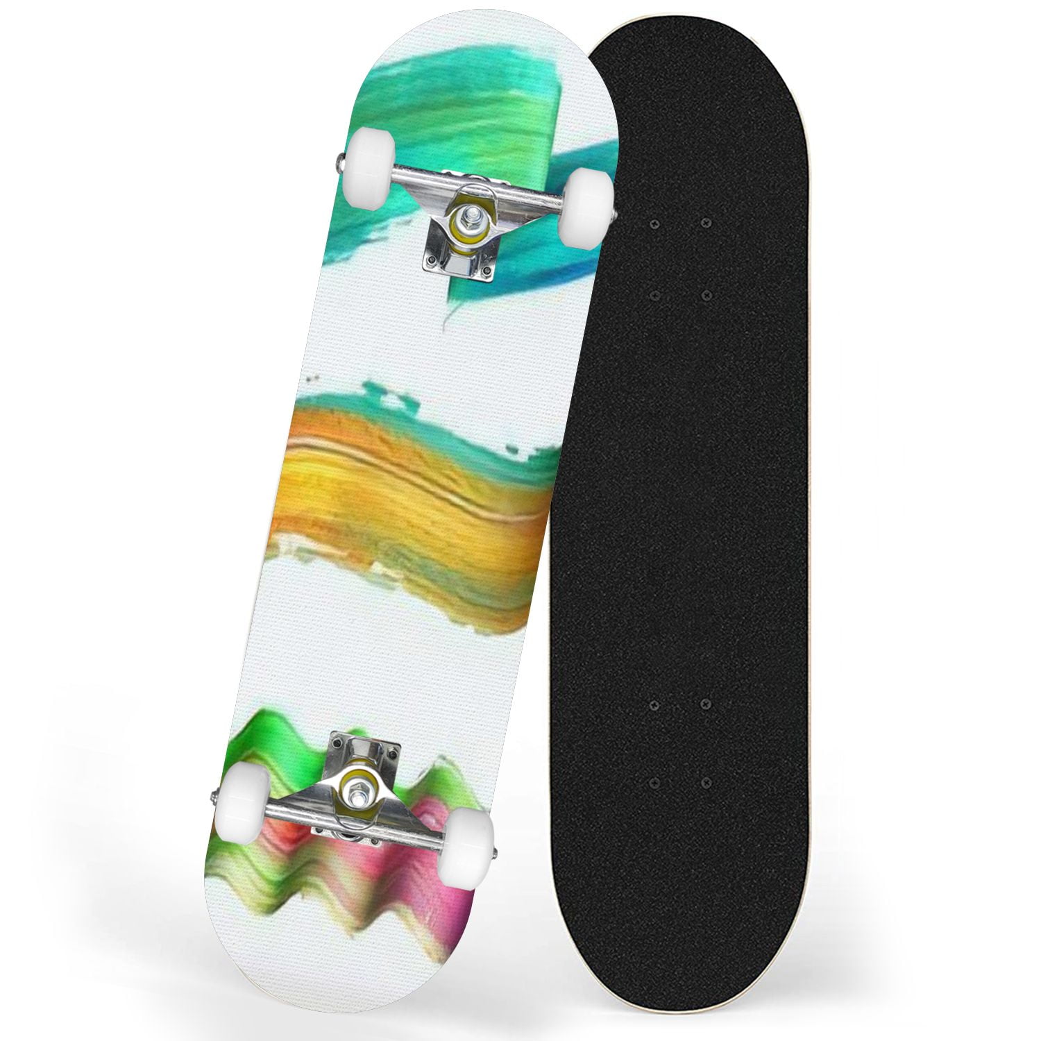 Complete Skateboards for Beginners,7 Layer Canadian Maple Double Kick ...
