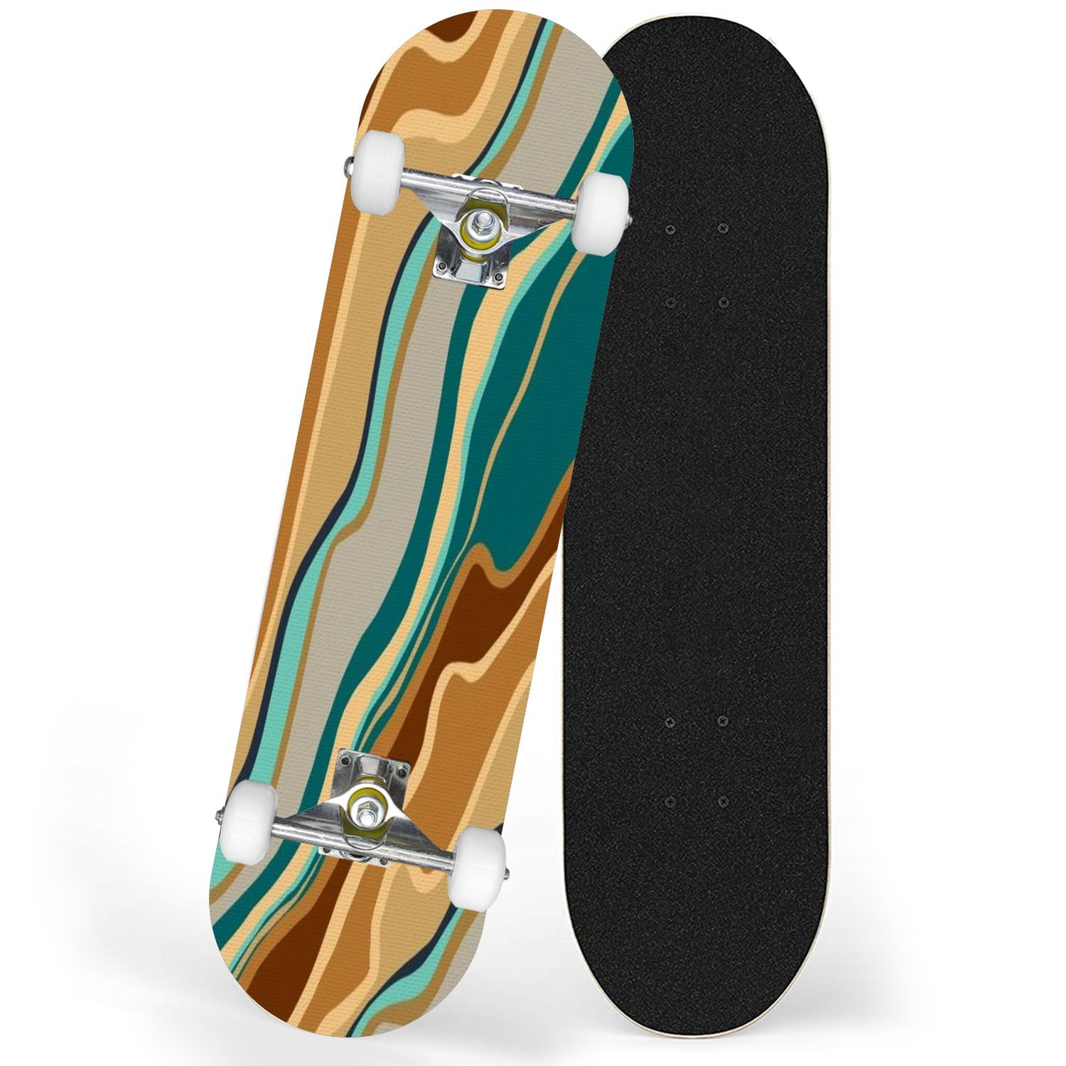 Complete Skateboards for Beginners,7 Layer Canadian Maple Double Kick ...