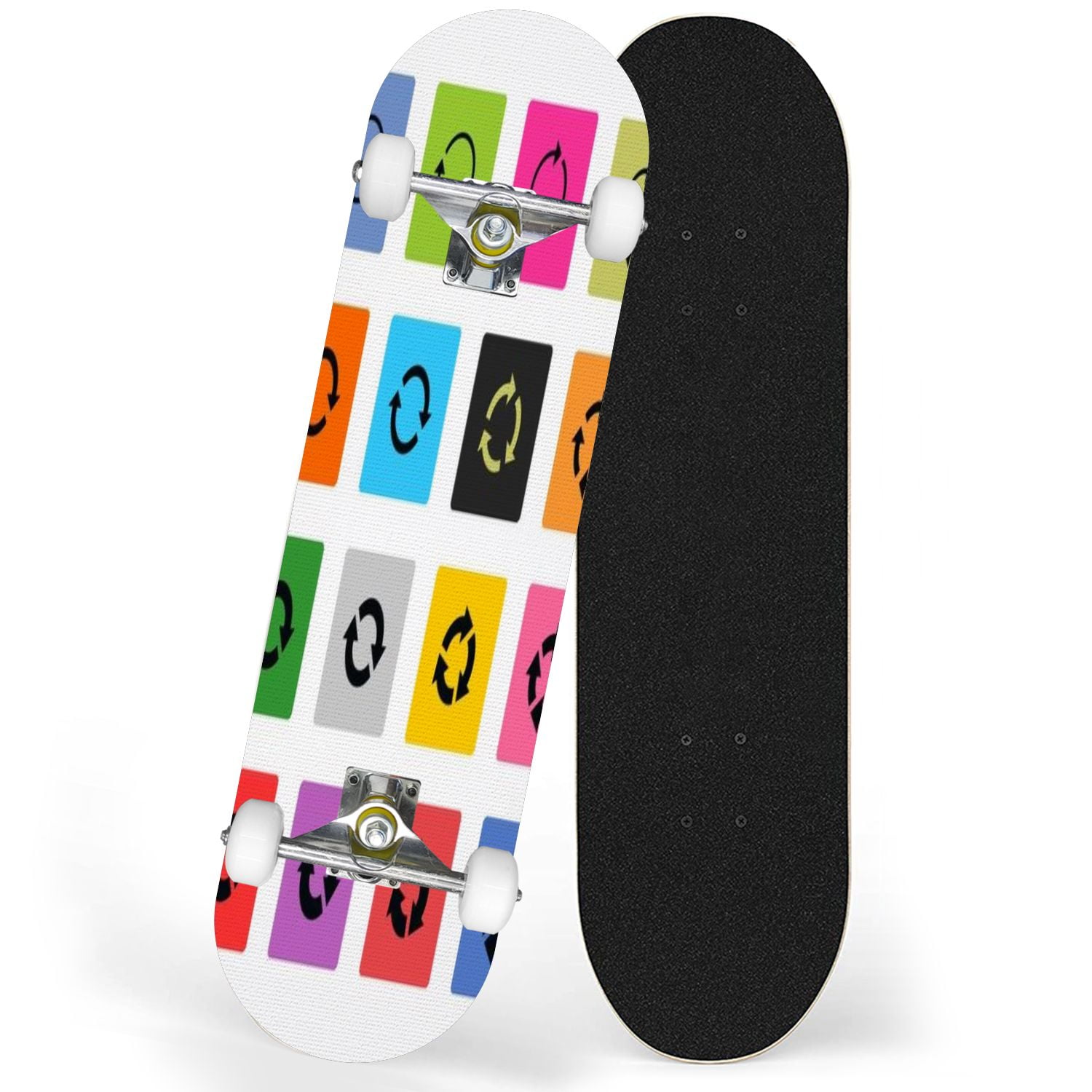 Complete Skateboards for Beginners,7 Layer Canadian Maple Double Kick ...