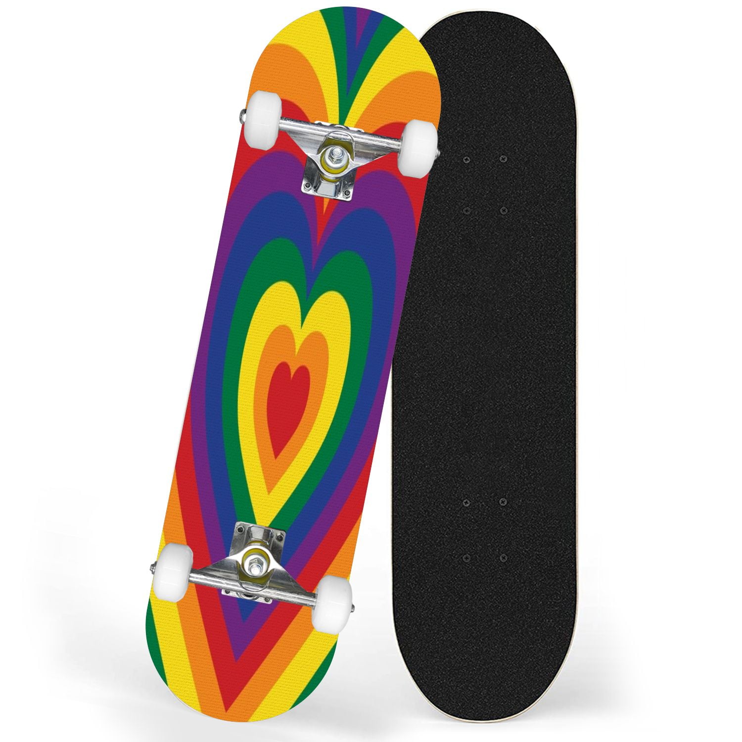 Complete Skateboards for Beginners,7 Layer Canadian Maple Double Kick ...